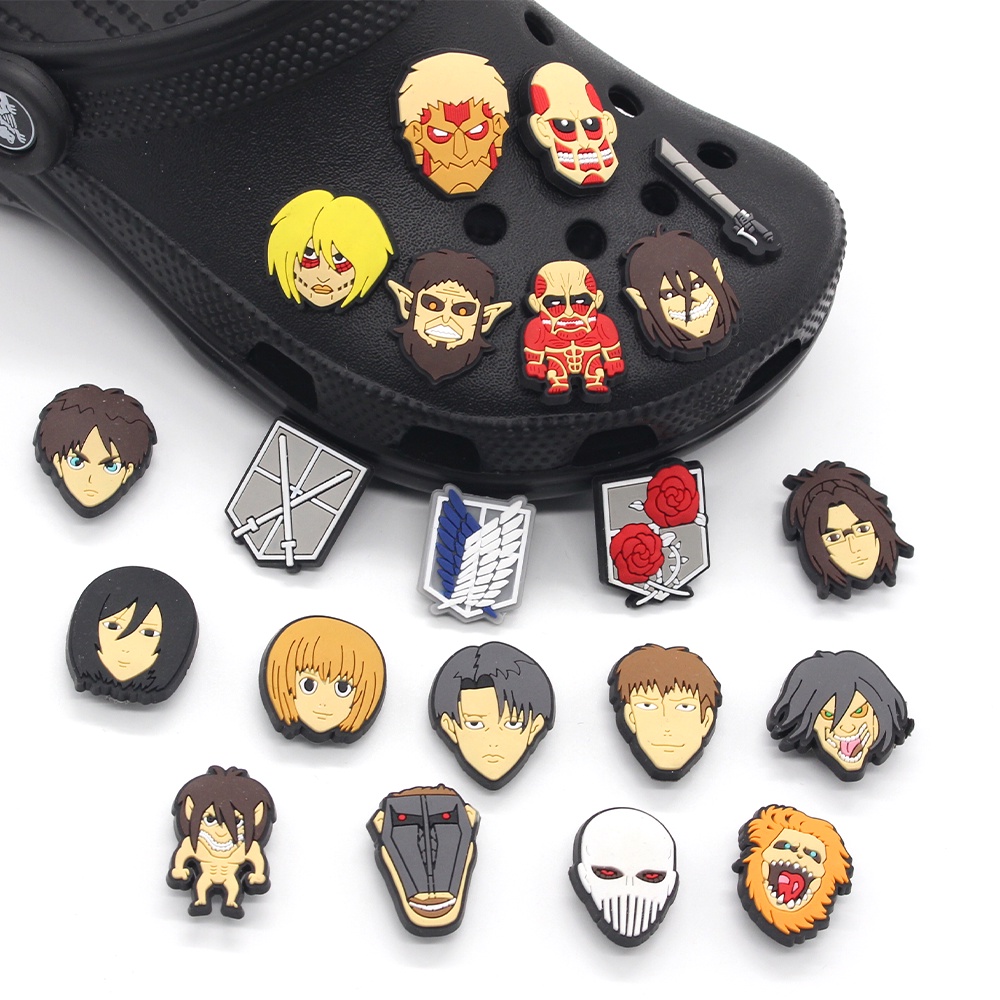 Japanese Anime Jibitz croc Attack on Titan Shoe Charms Lion Jibits ...