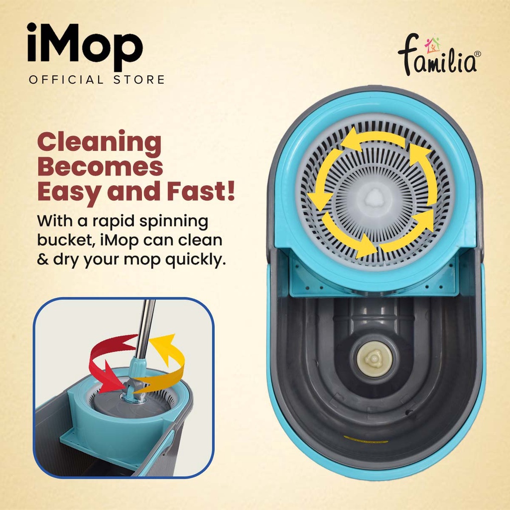 iMop Clasico 360 Spin Mop Complete Set home care supplies Familia Mops ...