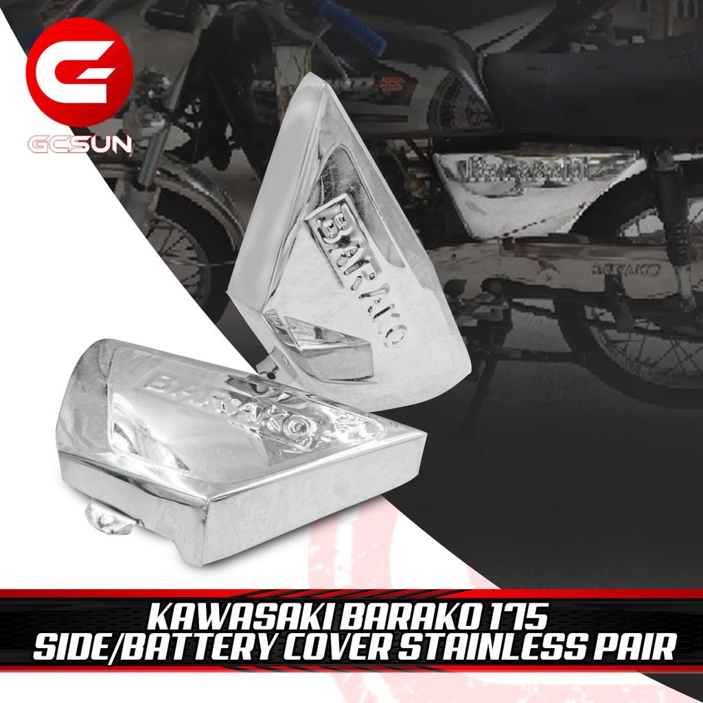 KAWASAKI BARAKO 175 SIDE/BATTERY COVER STAINLESS PAIR - GCSUN ...