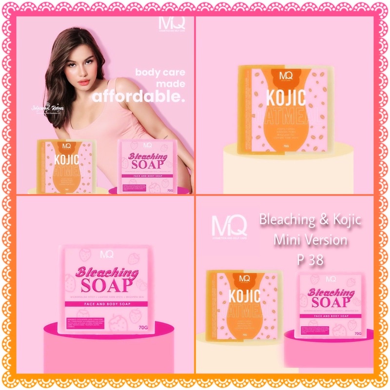 MQ Cosmetics Bleaching Mini soap & Kojic Papaya + Honey Oatmeal Mini ...