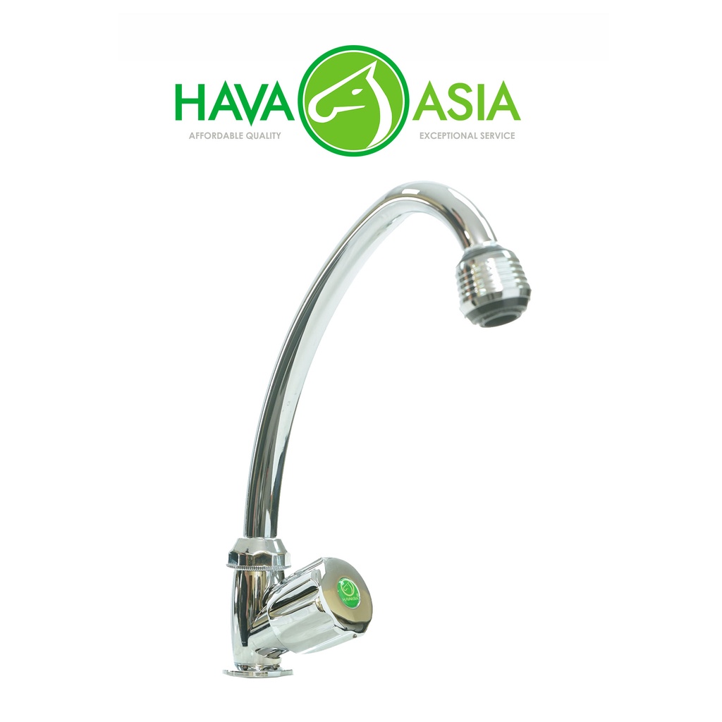 HavaAsia Light Duty ABS Plastic Gooseneck Kitchen Faucet Chrome ...