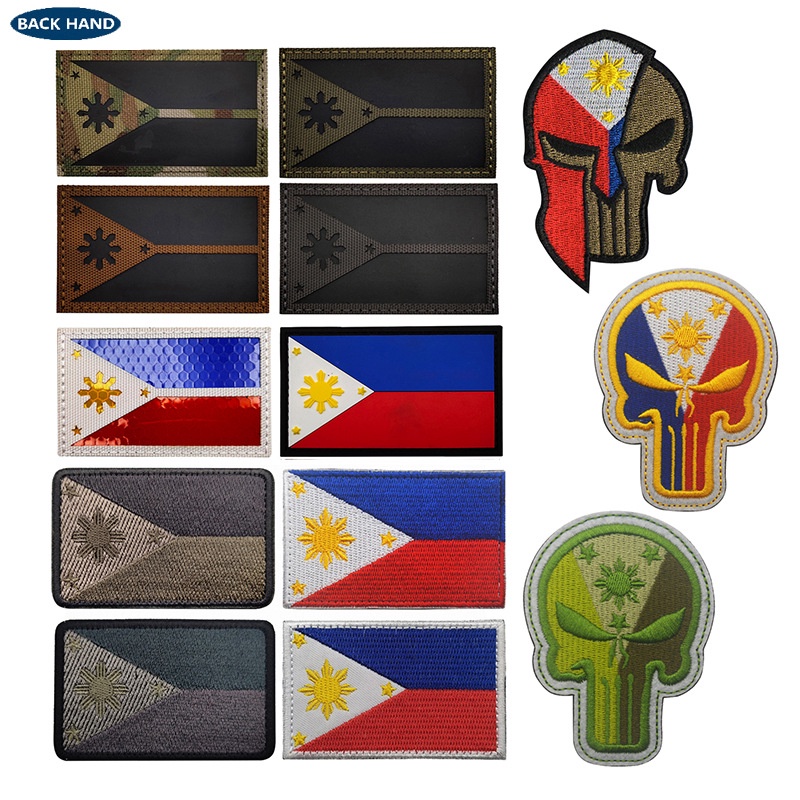 【Customized 】Flag armband Philippine reflective badge tactical IR ...