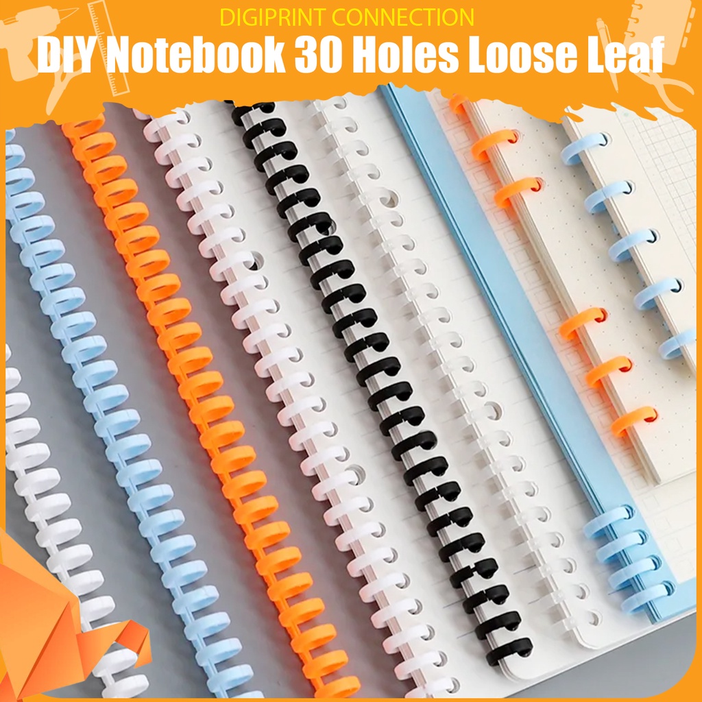 DIY Notebook 30 Holes Binder Ring Inner Refill Paper A5 / B5 / A4 loose ...