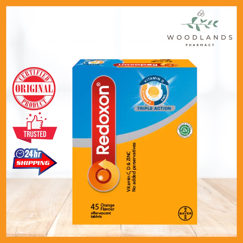 REDOXON TRIPLE ACTION EFFERVESCENT TABLET 45's [VITAMIN C 1000MG + D3 + ZINC] | Shopee Philippines