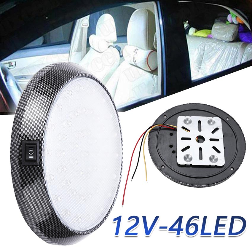 46LED Car Interior LED Roof Lamp Vehicle Interior Roof Ceiling Dome ...