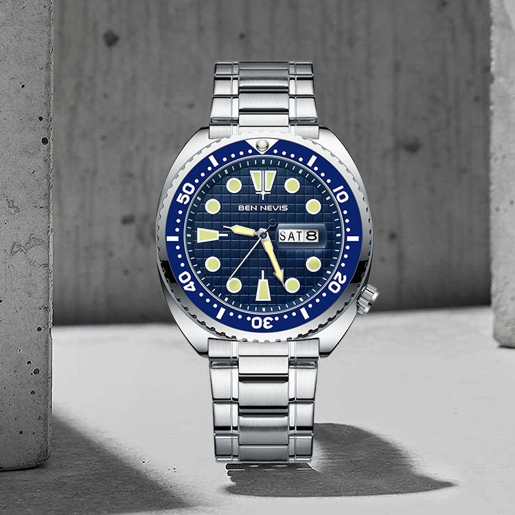 BEN NEVIS Men's Watch Water Ghost Steel Band Quartz Watch | Shopee ...