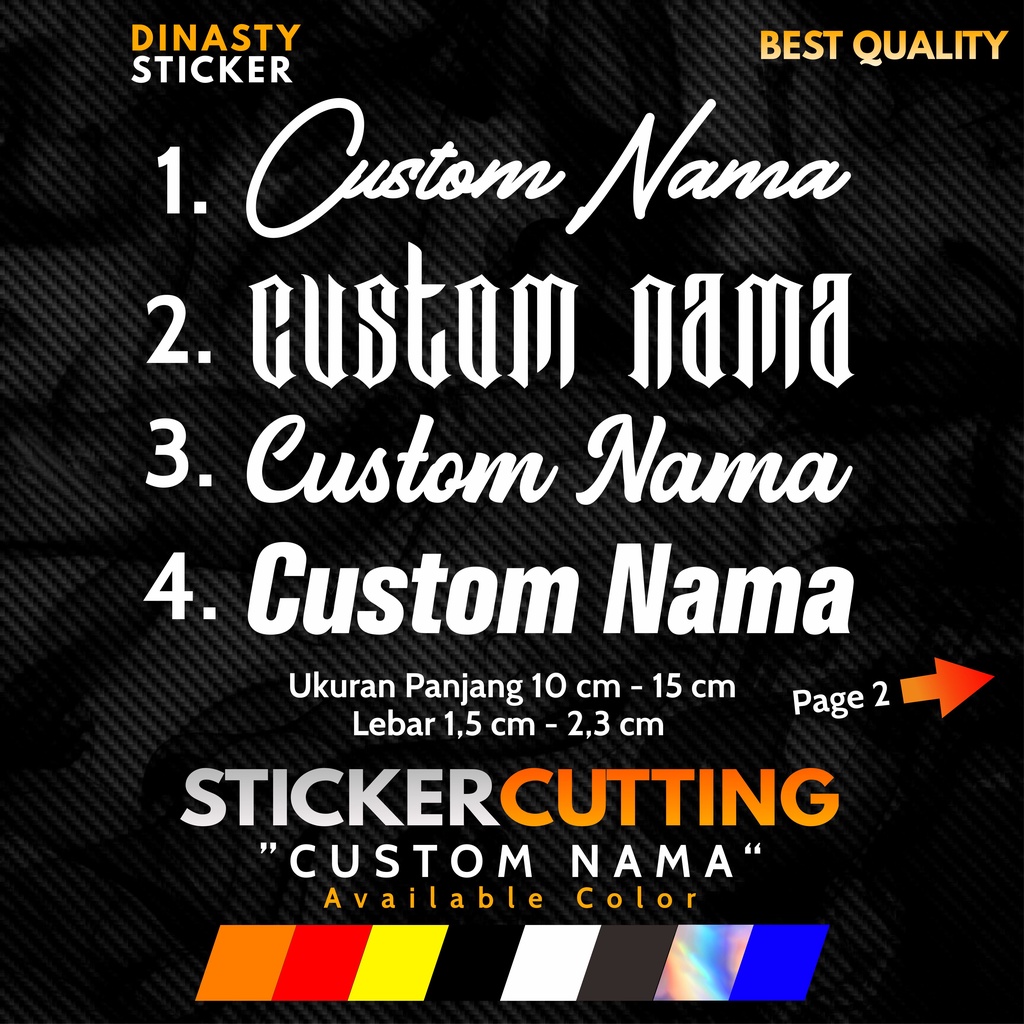 MINIMAL Custom CUTTING STICKER UNIQUE LATIN NAME HOLOGRAM REQUEST NAME ...