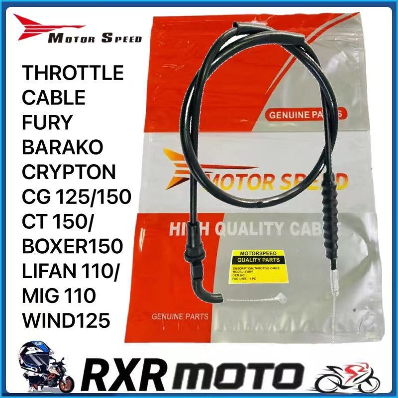 Throttle Cable Motor Speed For Fury Barako Crypton Cg125/150 Ct150 ...