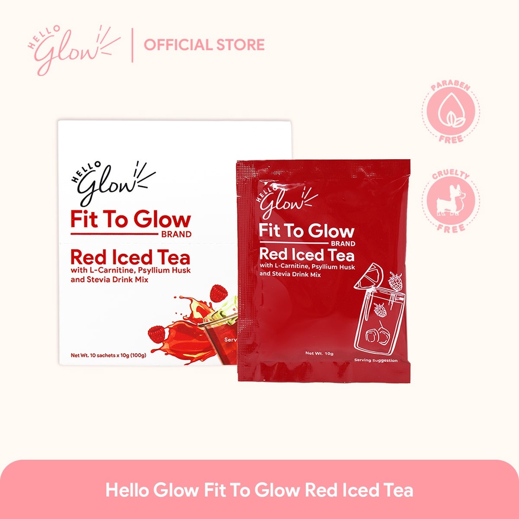 Hello Glow Fit to Glow Red Iced Tea 10g 10's | Shopee Philippines