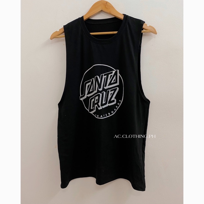 SANTA CRUZ MUSCLE TEE SANDO TANKS | Shopee Philippines