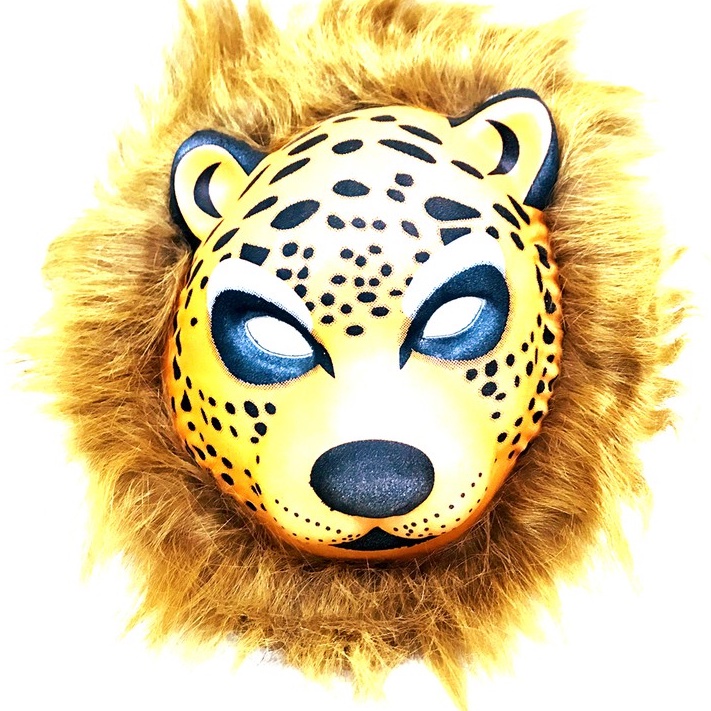 Animal Mask with Hair -Wild Animals, Wolf, Chettah Jaguar Tiger, Lion ...