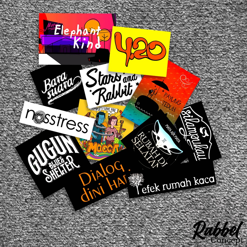 Indie Pop Band Vinyl Sticker Contents 20 Pcs | Shopee Philippines