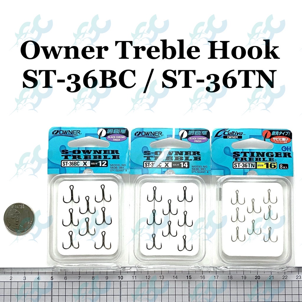 Owner Japanese Treble Hook ST-36BC / ST-36TN Fishing Hooks | Shopee ...