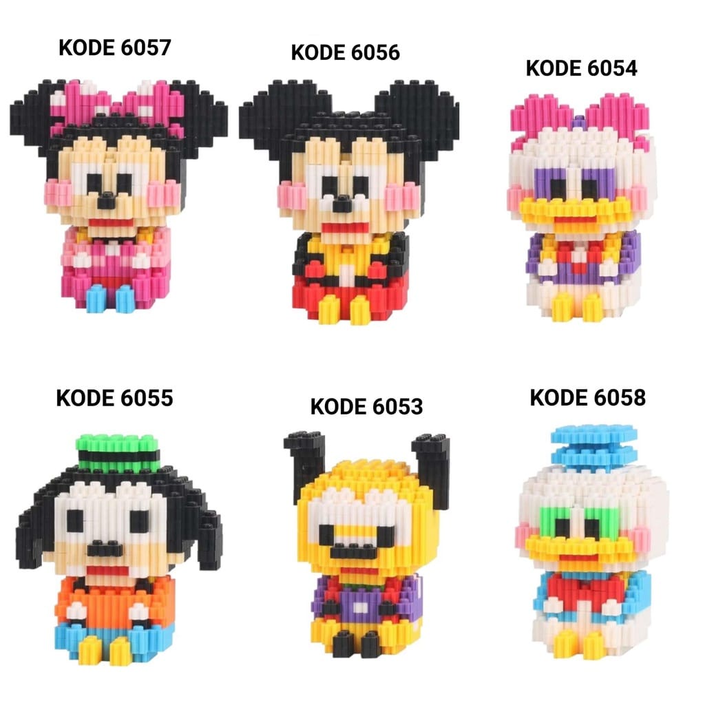 Nano Block Lego Disney Baby Mickey Minnie Mouse Goofy Pluto Daisy ...