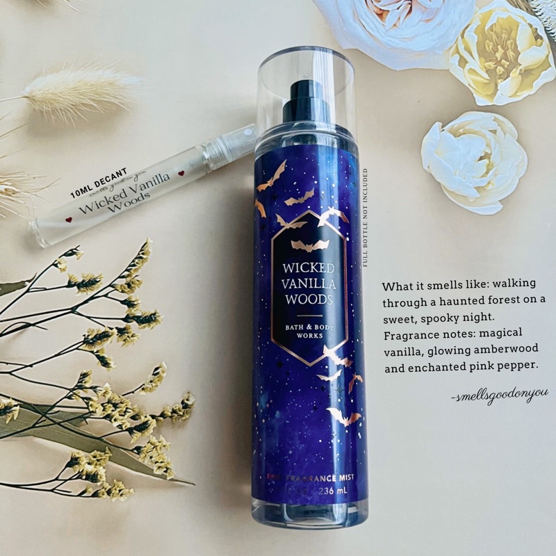 Wicked Vanilla Woods Bath & Body Works 10ml and 30ml Only | Shopee ...