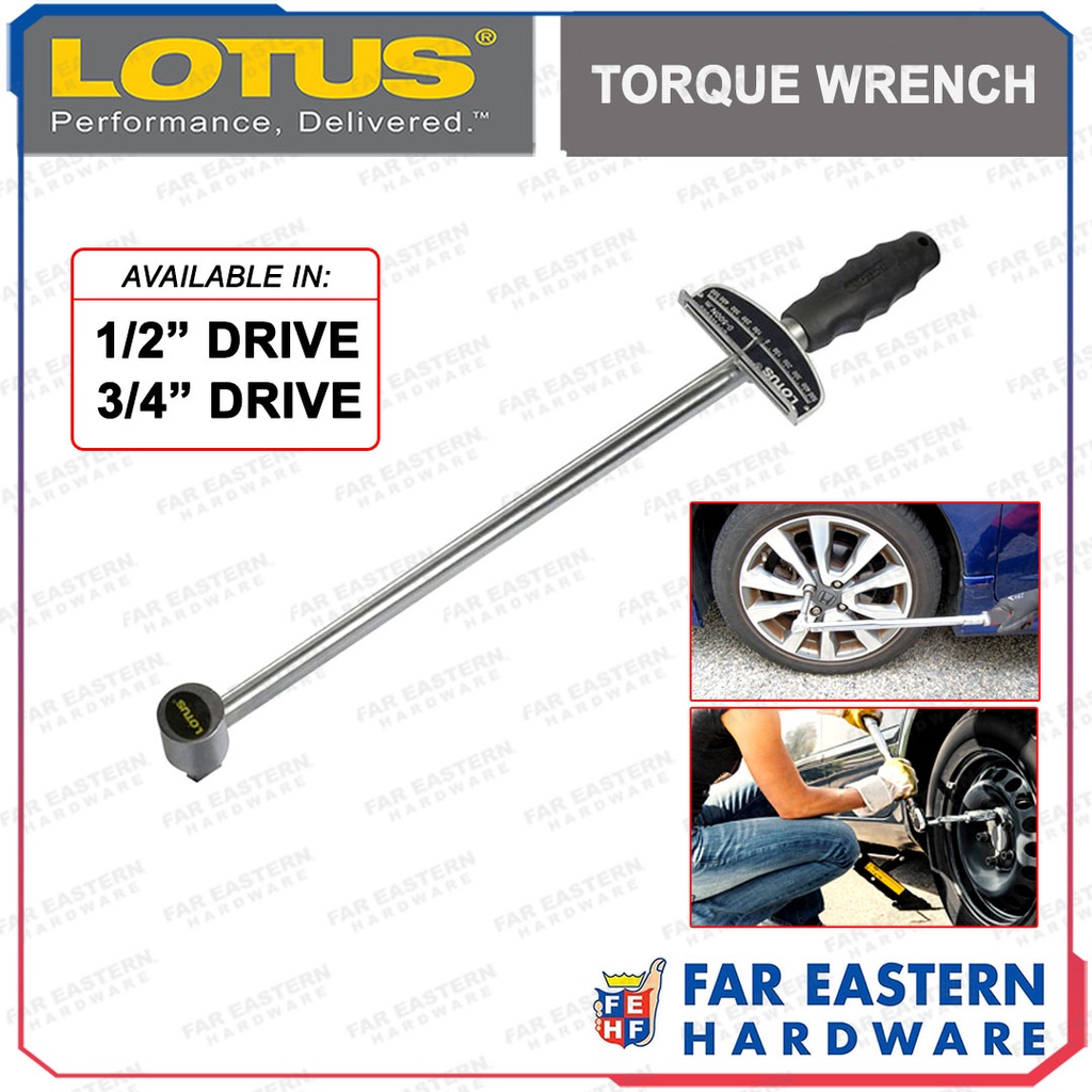 LOTUS Torque Wrench 1/2" | 3/4" Drive Beam | Click Type LTHT | Shopee ...