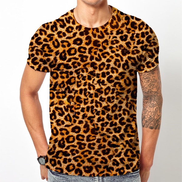 leopard print shirt 3D Printed Men's And Women's T-shirts Oversized ...