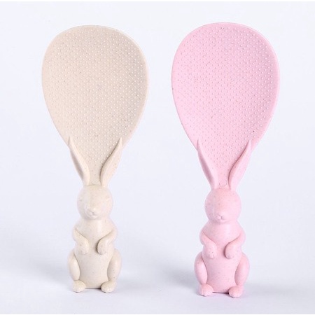 Rabbit Character Rice Ladle Plastic Rice Spoon Can Stand Up Rice Cooker ...