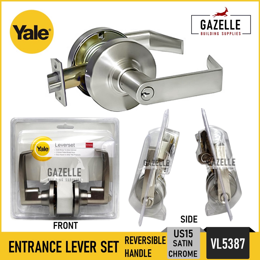 Yale Entrance Lever Set Door Lever Wave Left Handle Door Knob Set Heavy ...