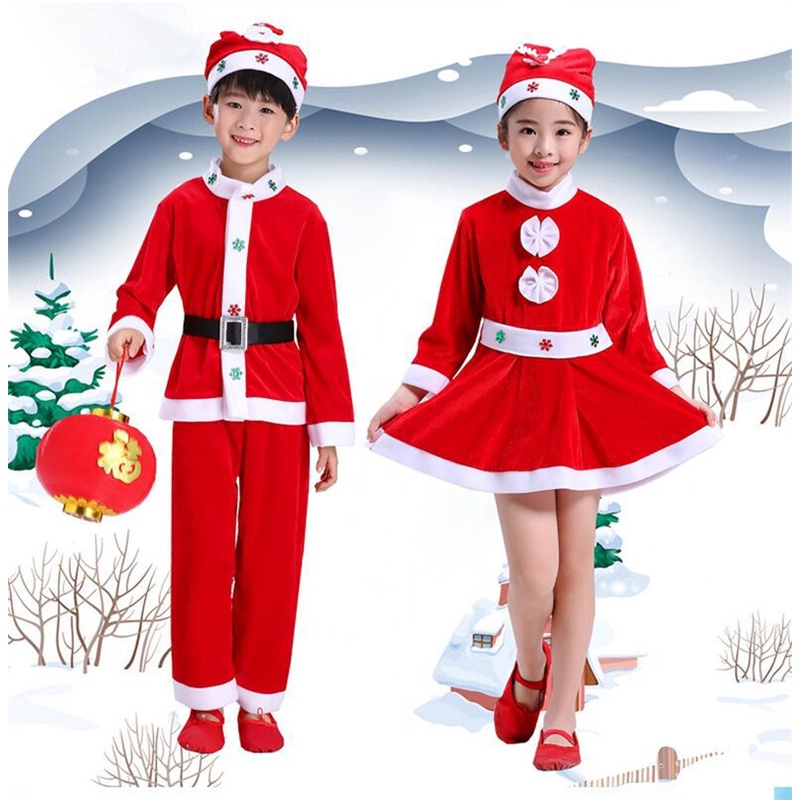 New Kid Boy/Girl Christmas Santa Claus Father Christmas Suit Costume ...