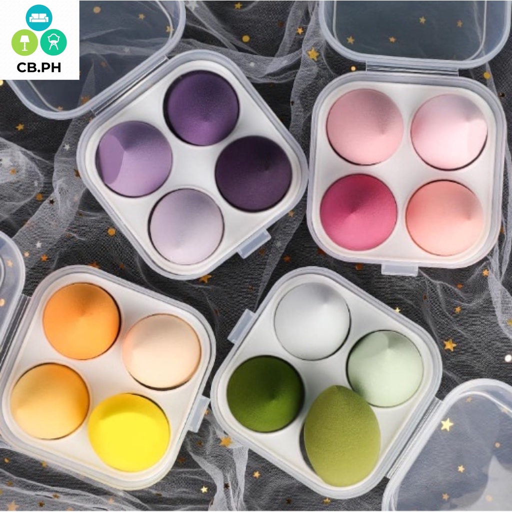 CB.PH 4pcs Makeup Sponge Cosmetic Puff Makeup Blender Foundation Powder ...