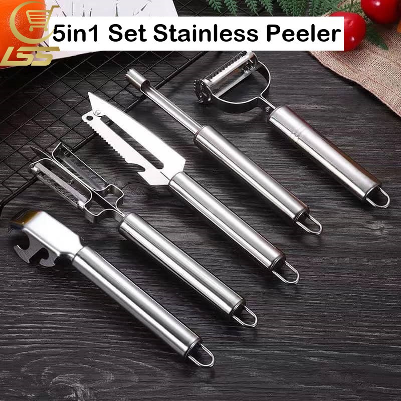5in1 Set Multifunctional Kitchen Peeler Stainless Steel Peeler ...