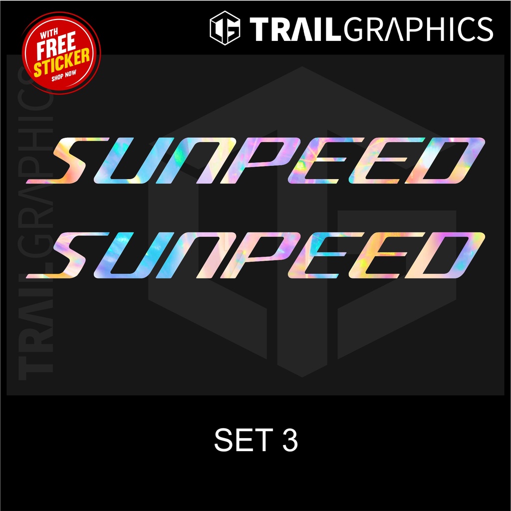 SUNPEED Holographic / Oil Slick Vinyl Sticker Decal for Mountain Bike ...