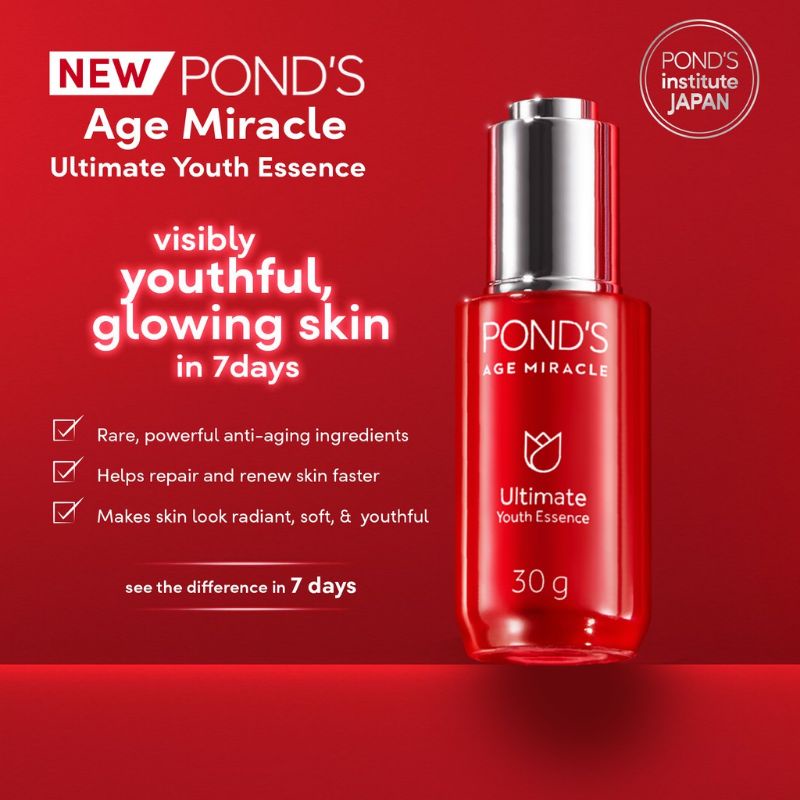 PONDS AGE MIRACLE ULTIMATE YOUTHFUL GLOW DOUBLE ACTION SERUM 30ML ...