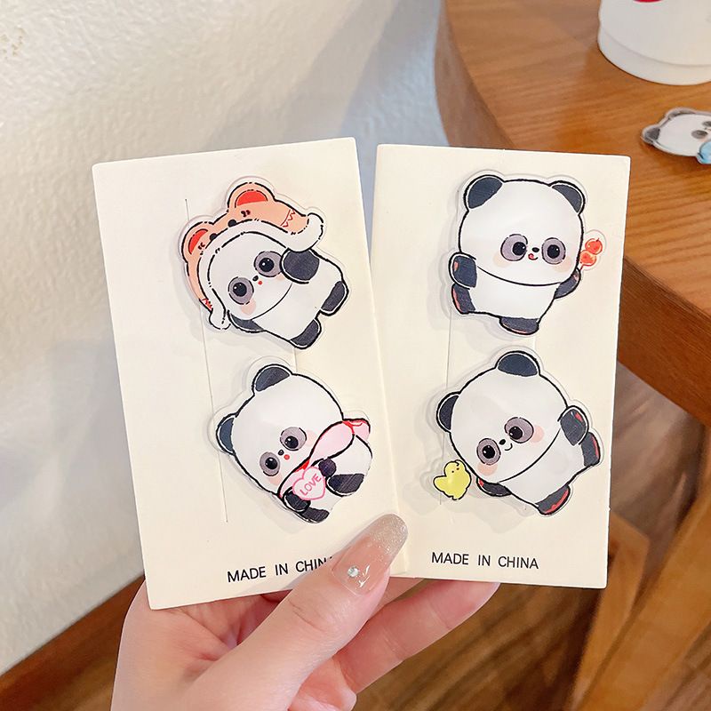 Cute panda hairpin girls Hair clip Hair accessories kids | Shopee ...