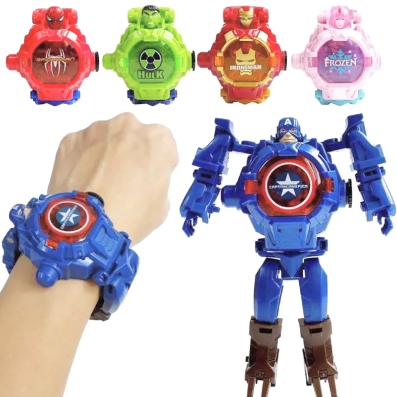 Robot Transforming Watch with Light for Kids Boys and Girls | Shopee ...