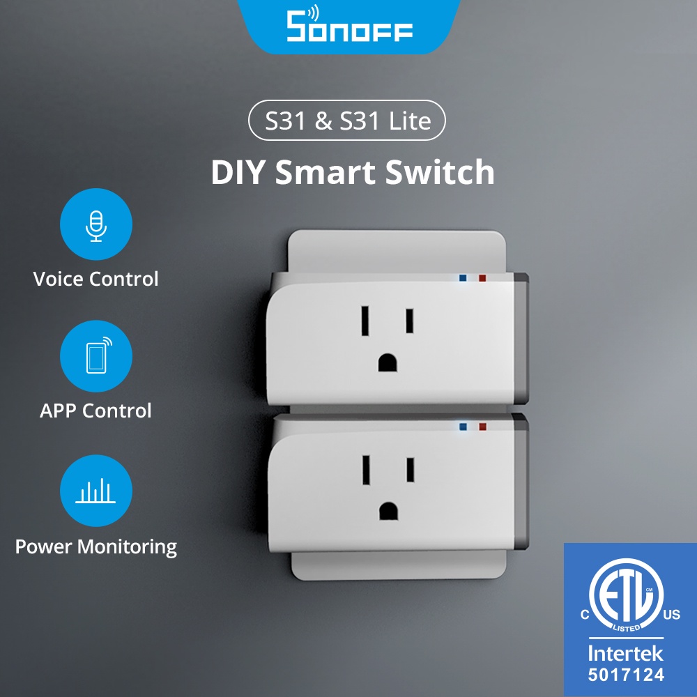SONOFF S31 / S31 Lite US 15A Smart Socket Power Monitor Outlet Control ...