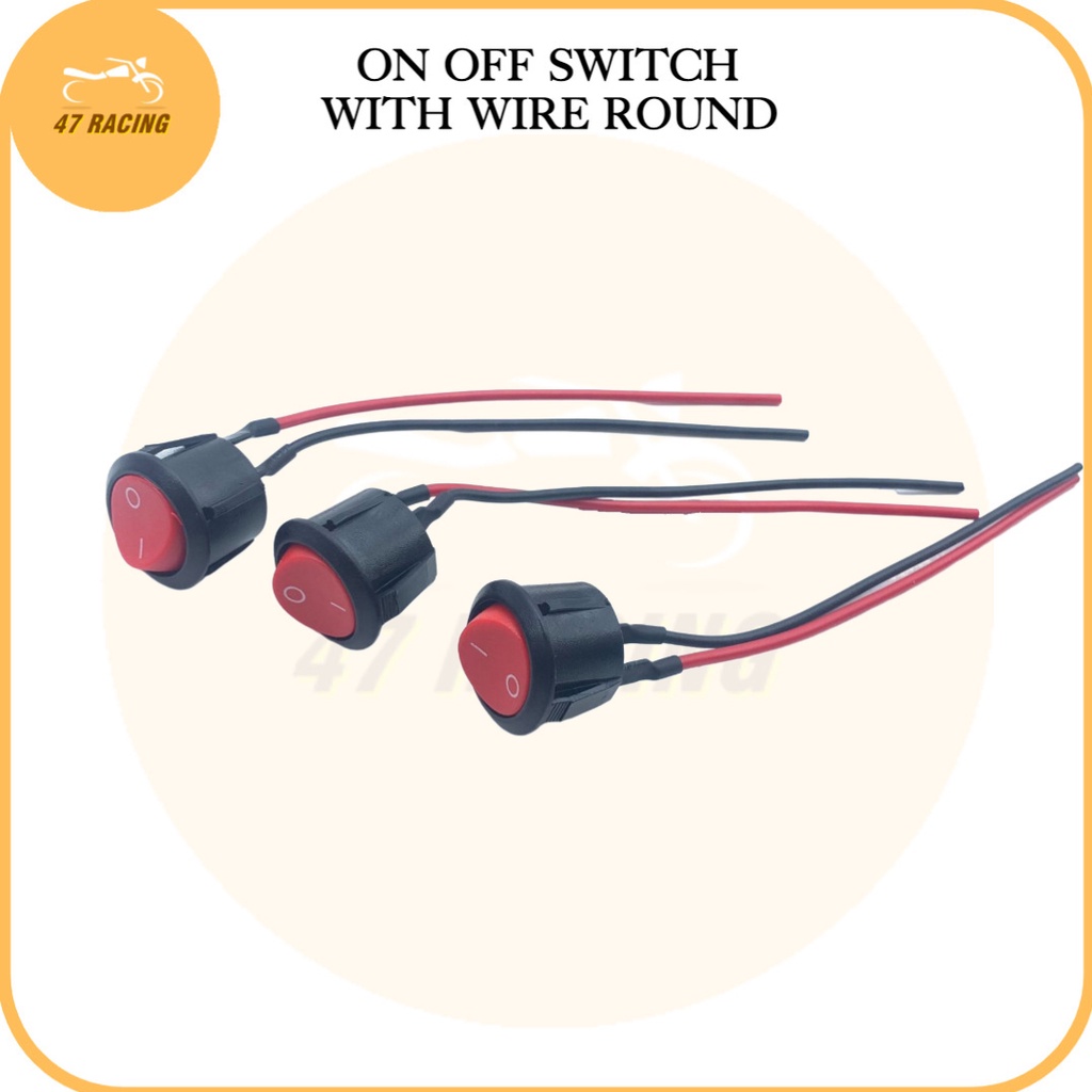 47Racing Motorycle Body Parts On Off switch with wire Round type ...