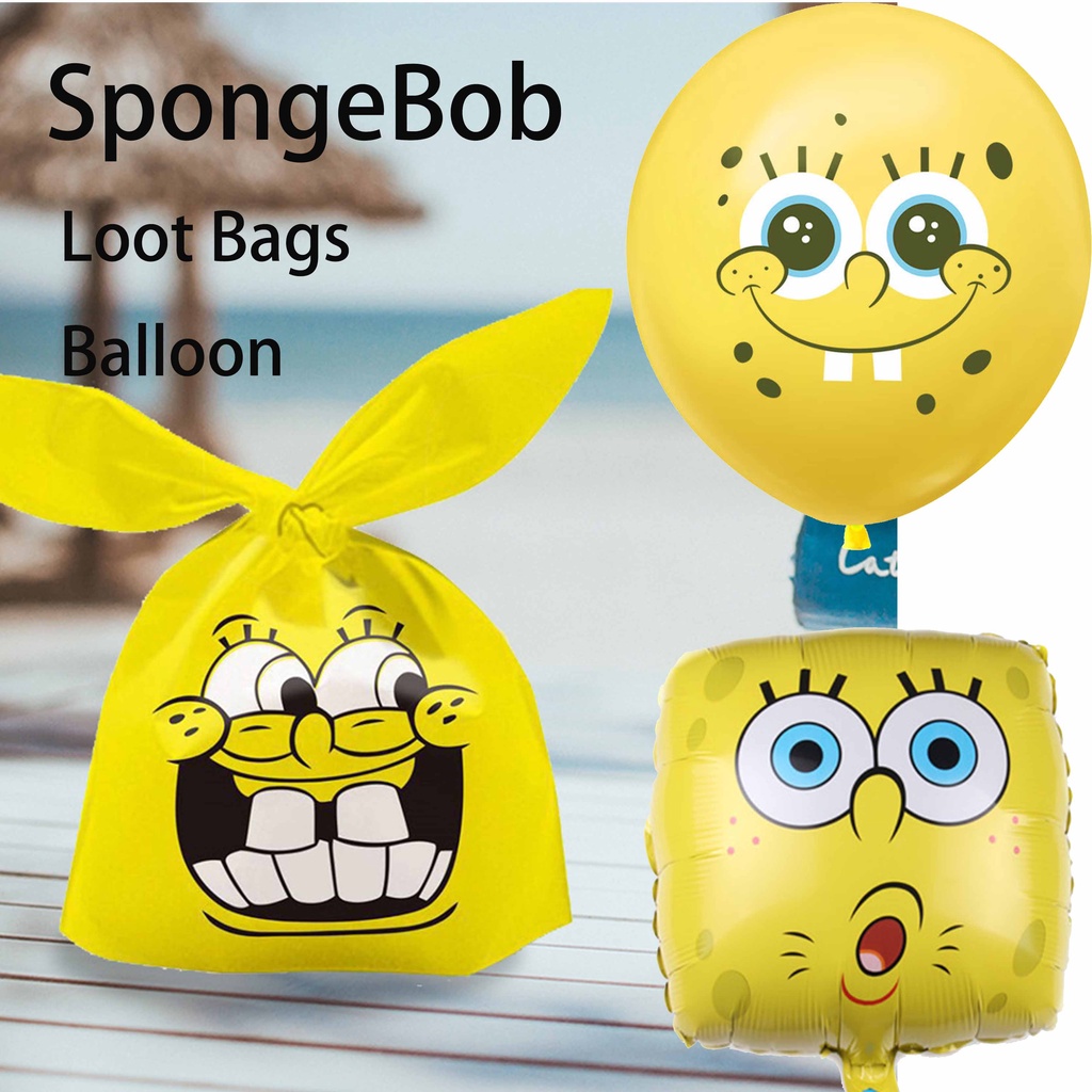 Cute SpongeBob LootBags SpongeBob Latex balloon Balloons Aluminum ...
