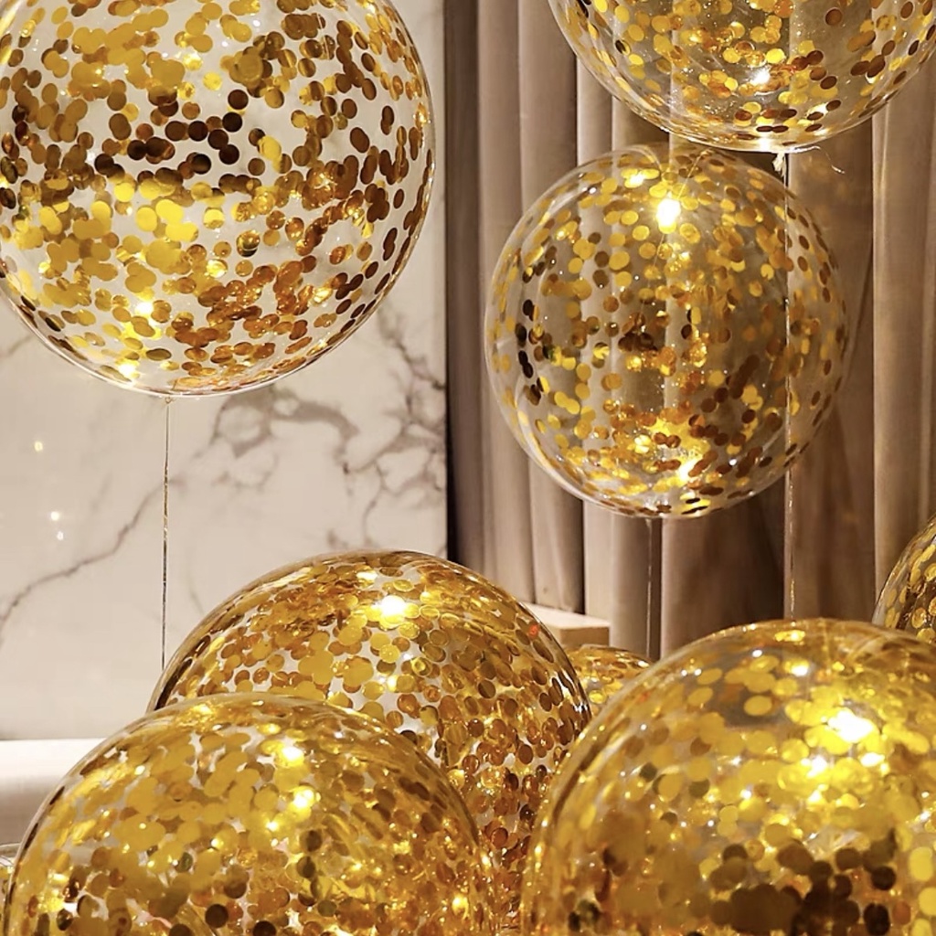 RG 5PCS 10Inch Sequin Balloon Birthday Happy Surprise Balloon ...