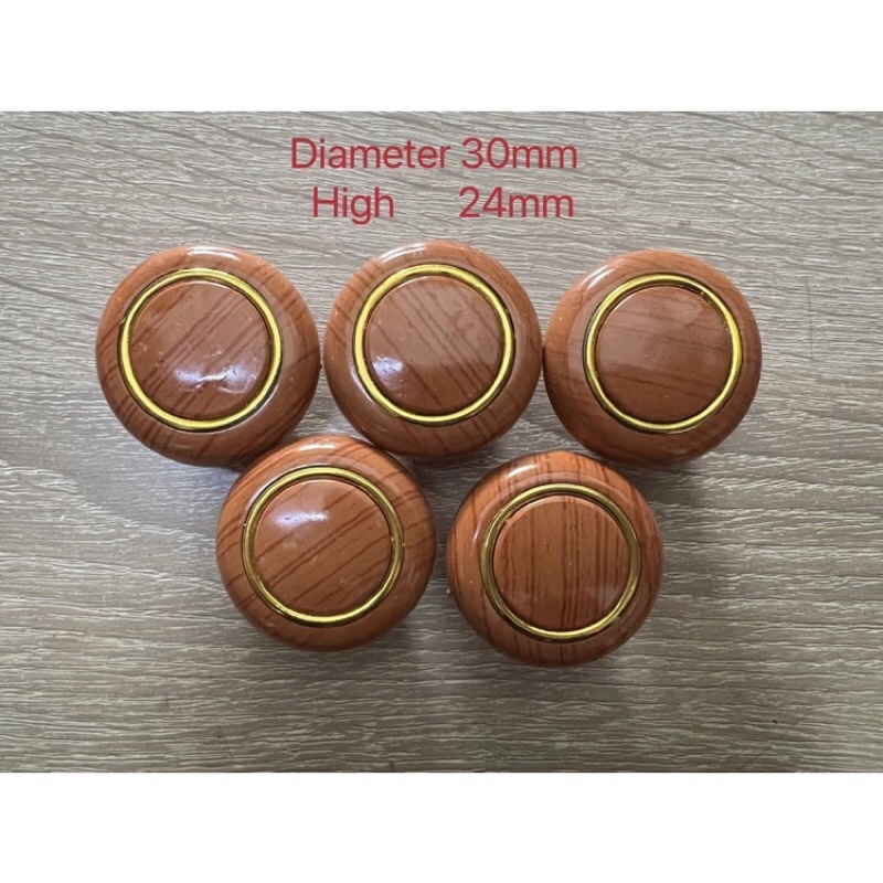 PVC Round Wood Cabinet Handle/Round wooden Handle w/ Screw | Shopee ...