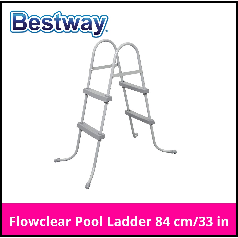 Bestway Flowclear Above Ground Swimming Pool Ladder 84cm/ 33" | Shopee ...