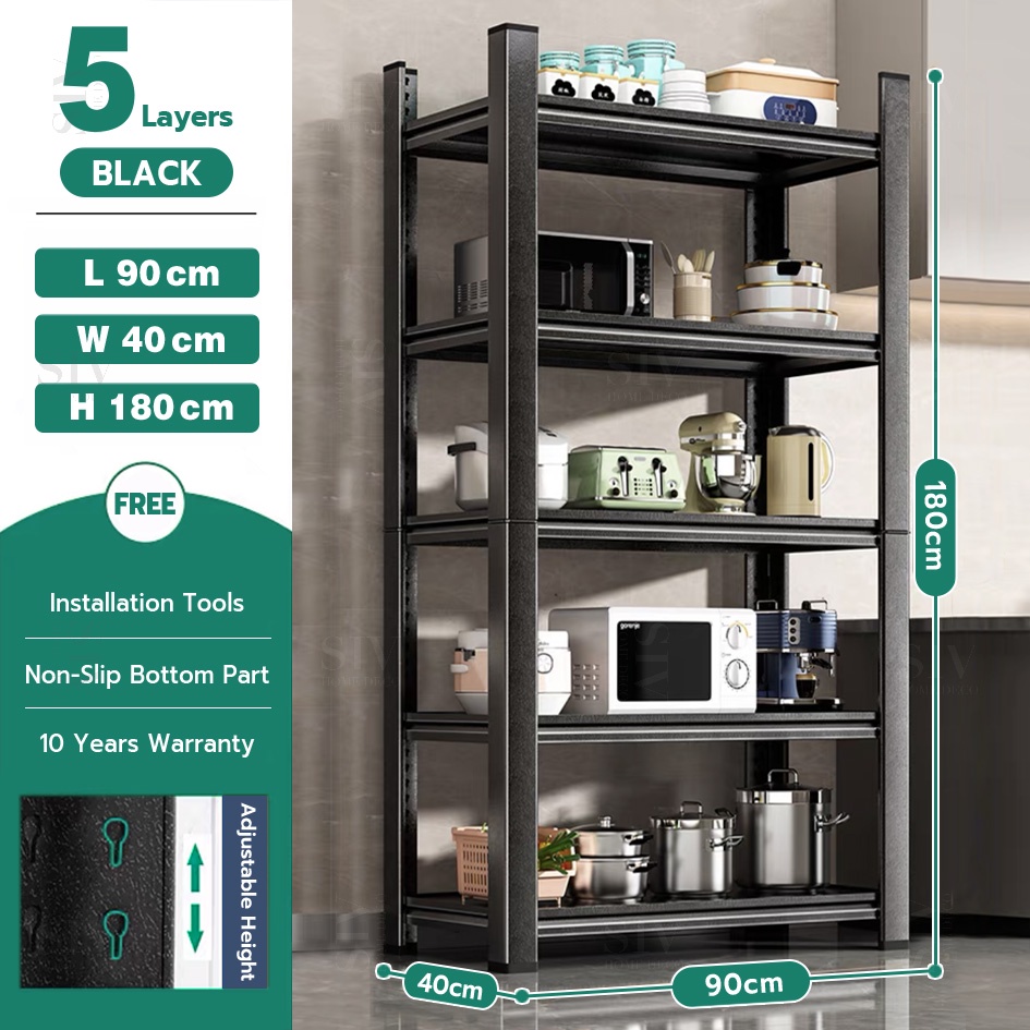 【Extra Strong】SIV Steel Rack Boltless Multi Purpose Storage Shelf For ...