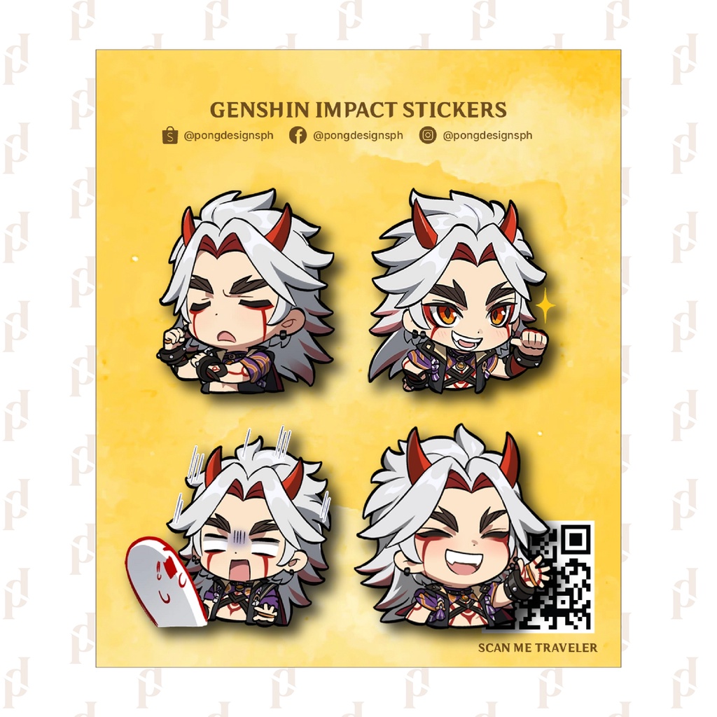 Genshin Impact Sticker - Inazuma Character Edition - Broken Glass ...