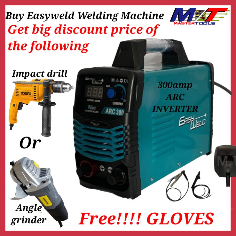 Easyweld Arc Inverter Welding Machine 300amp IGBT free gloves ...