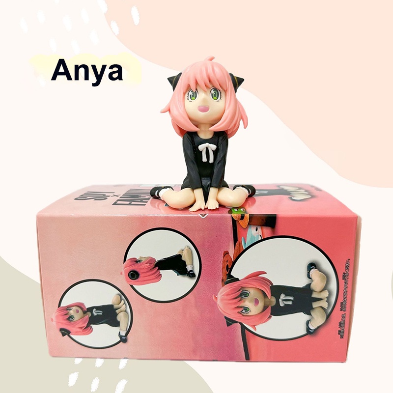 Anime Figure 9cm SPY X Family Anya Sitting Position Figurine Model PVC ...