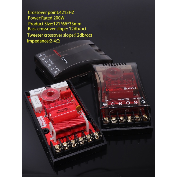 1Pcs 2 Way 2 Speaker Unit (Tweeter +Bass ) HiFi Car Audio Frequency ...