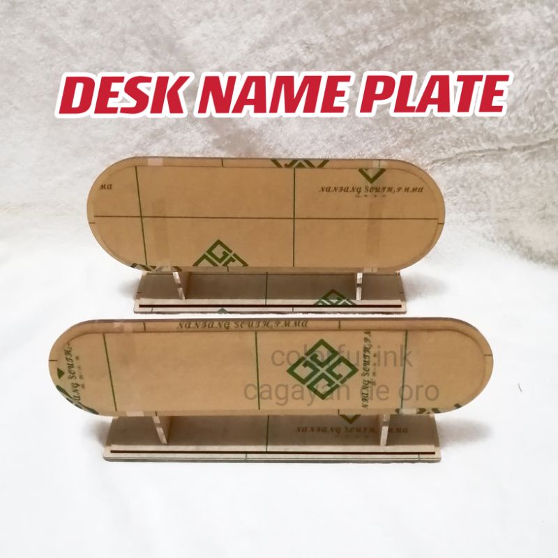 Blank Acrylic Office Desk Name Plate Transparent Table nameplate ...