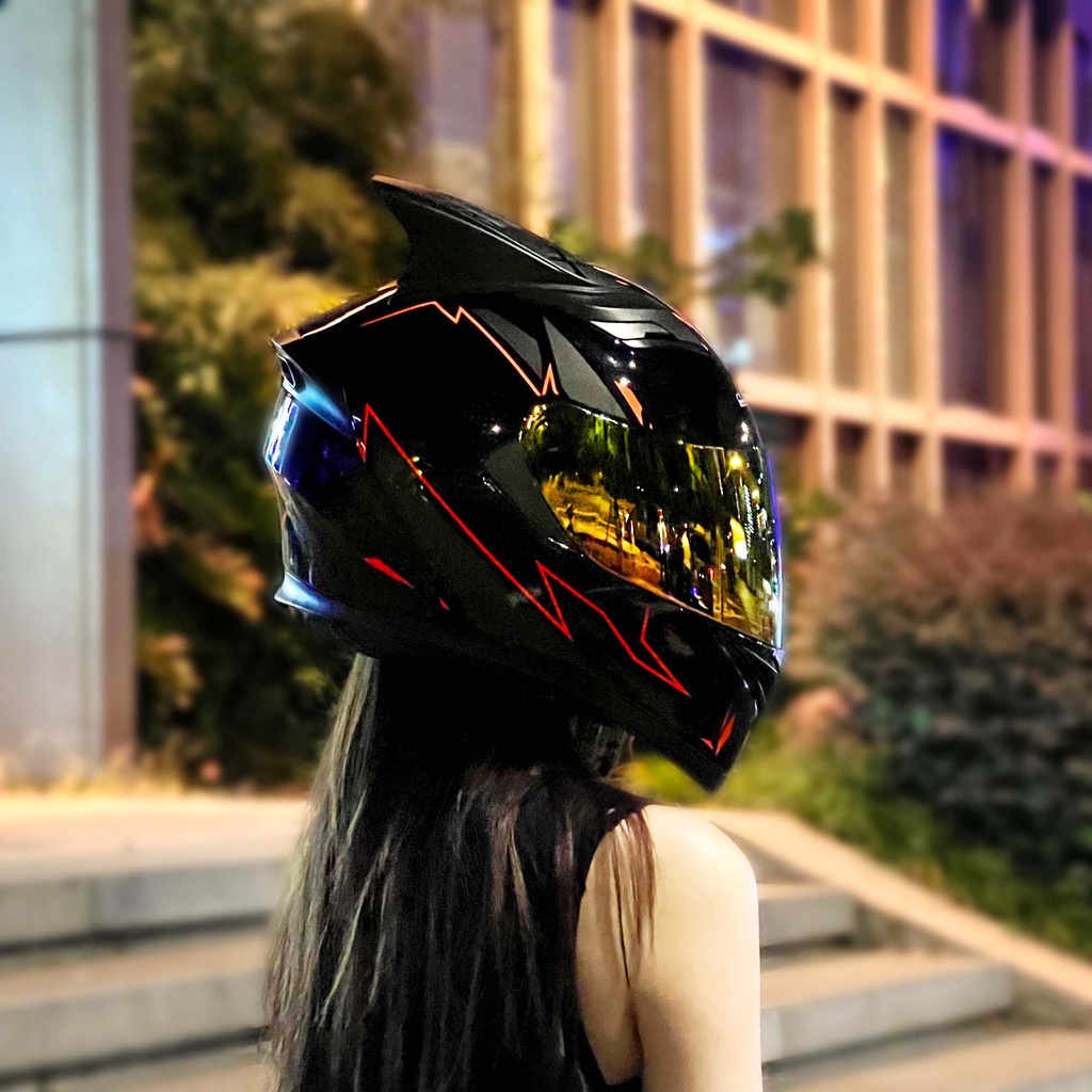 Jiekai Motorcycle Helmets Full coverage Motorcycle Helmets for Men and ...