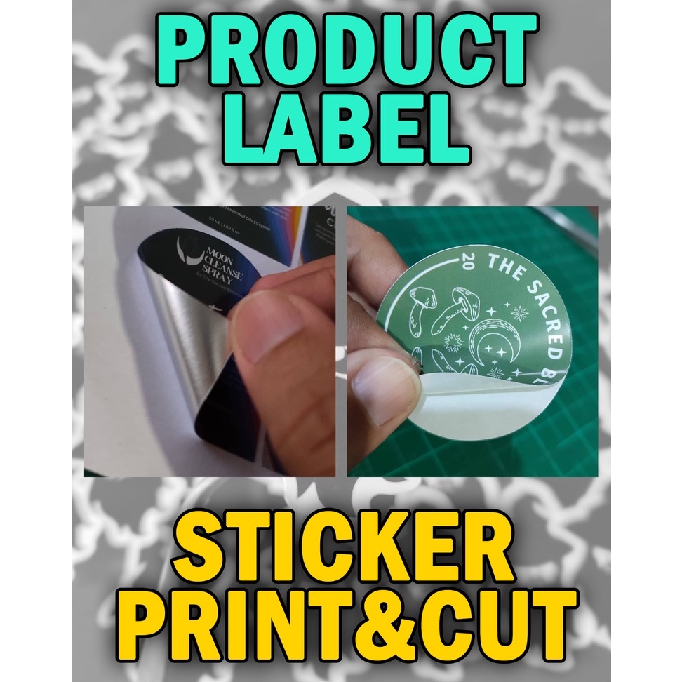 Sticker Label Product Sticker Label Waterproof Print Cut A4 | Shopee ...