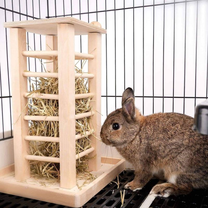 Binky Bugs Wooden Hay Tower (For Rabbit or Guinea Pig) | Shopee Philippines