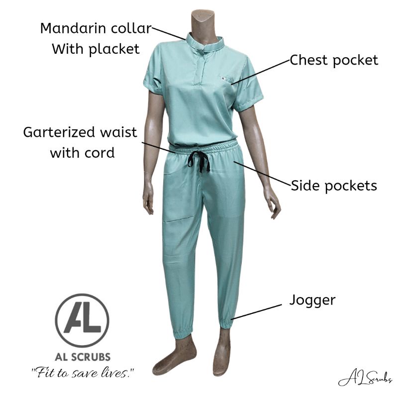 AL SCRUBS Alex Scrub Suit (Sage Green) | Shopee Philippines