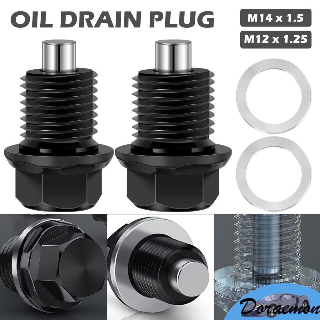 M12 x 1.25/ M14 x 1.5 Magnetic Oil Drain Plugs Aviation Aluminum ...