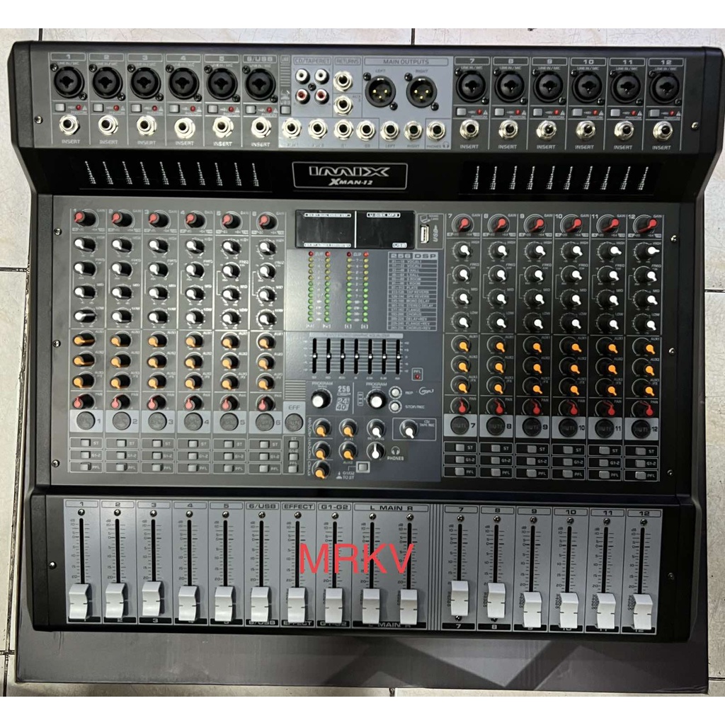 Imix XMAN-12 12'' Channel Professional Audio Mixer with 256 DSP Digital ...