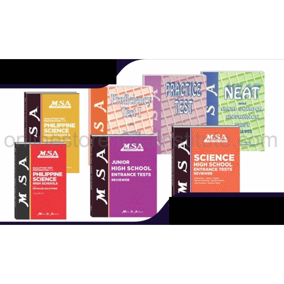 MSA Philippine Science High School Entrance Test Reviewer (7 books ...