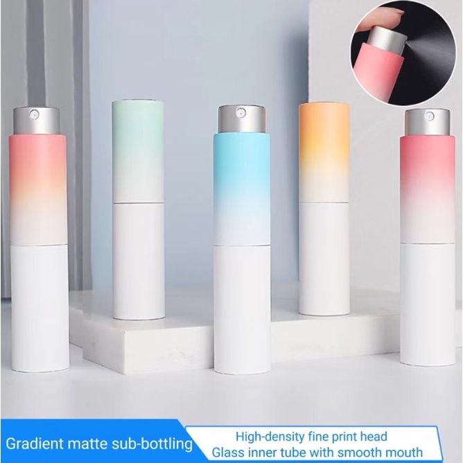 8ML Perfume Spray Bottle Gradient Rotation Perfume Bottle Portable ...
